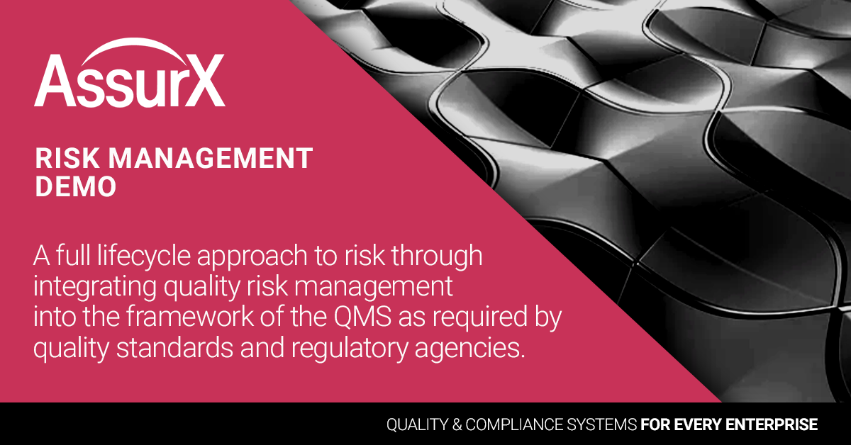 AssurX Risk Management Solution Demo | QMS