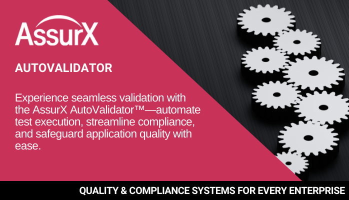 Solution AssurX AutoValidator | AssurX